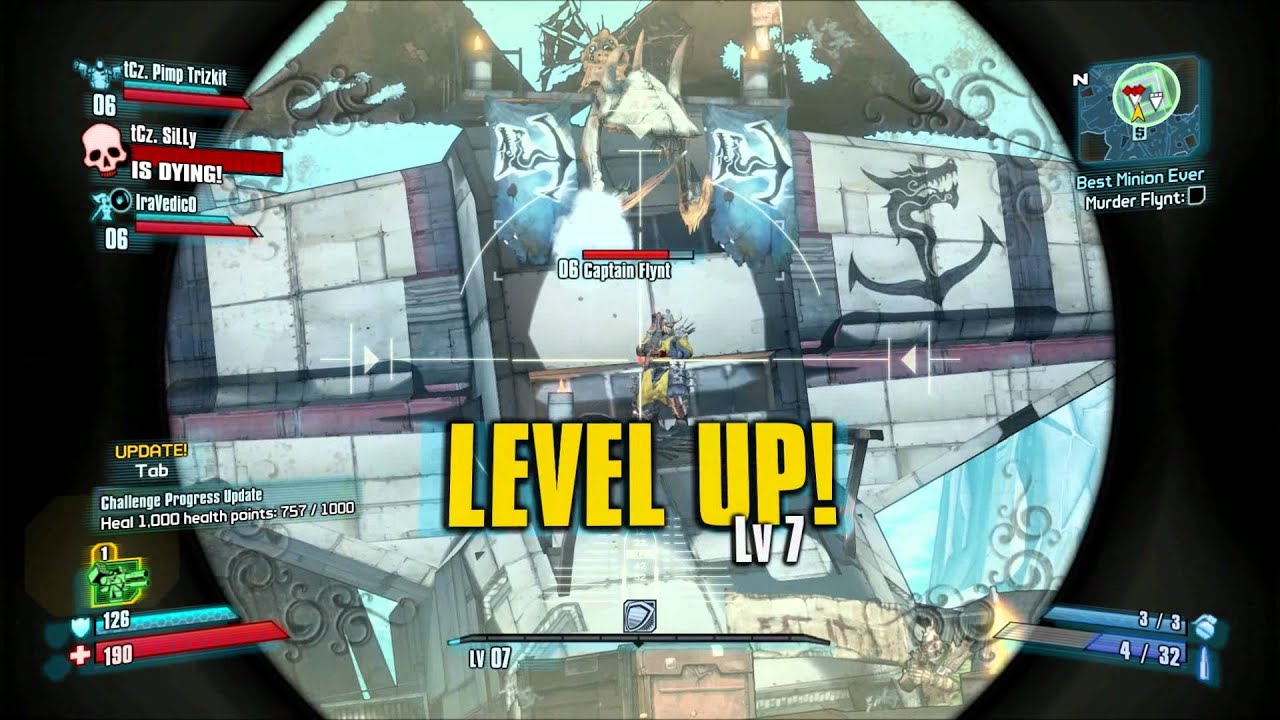 Borderlands 2 1080p First Boss Battle Captain Flynt Let's Play Four ...