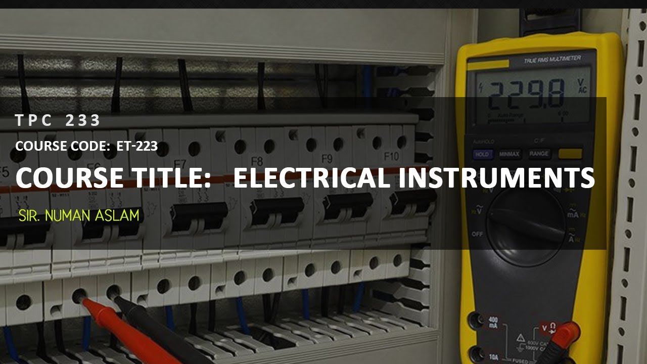 Course Outline of Electrical Instruments and Measurements (DAE ...