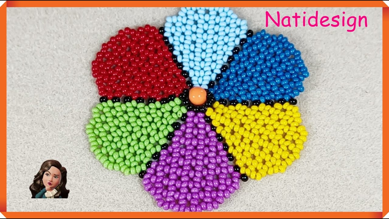 FLOR MULTICOLOR EN MOSTACILLA CHECA- MULTICOLORED FLOWER IN CZECH SEED ...