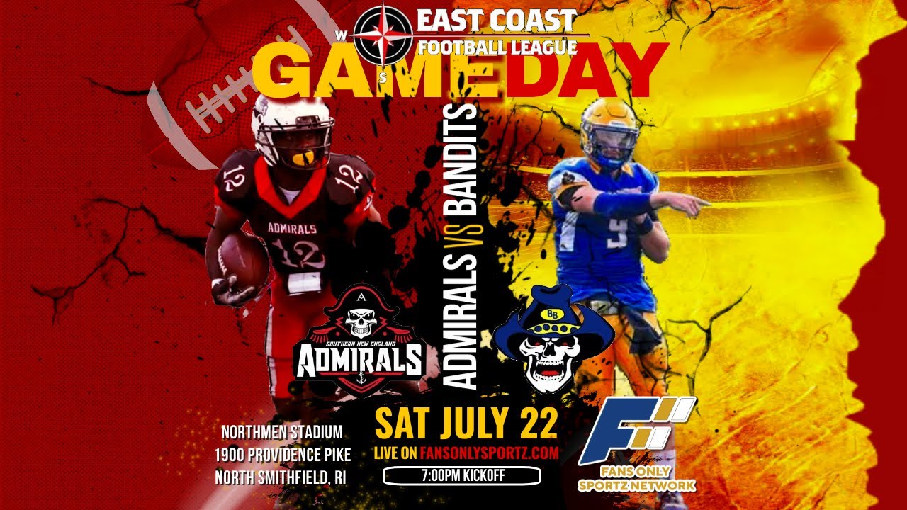 ECFL Football: SNE Admirals vs. Boston Bandits - YouTube