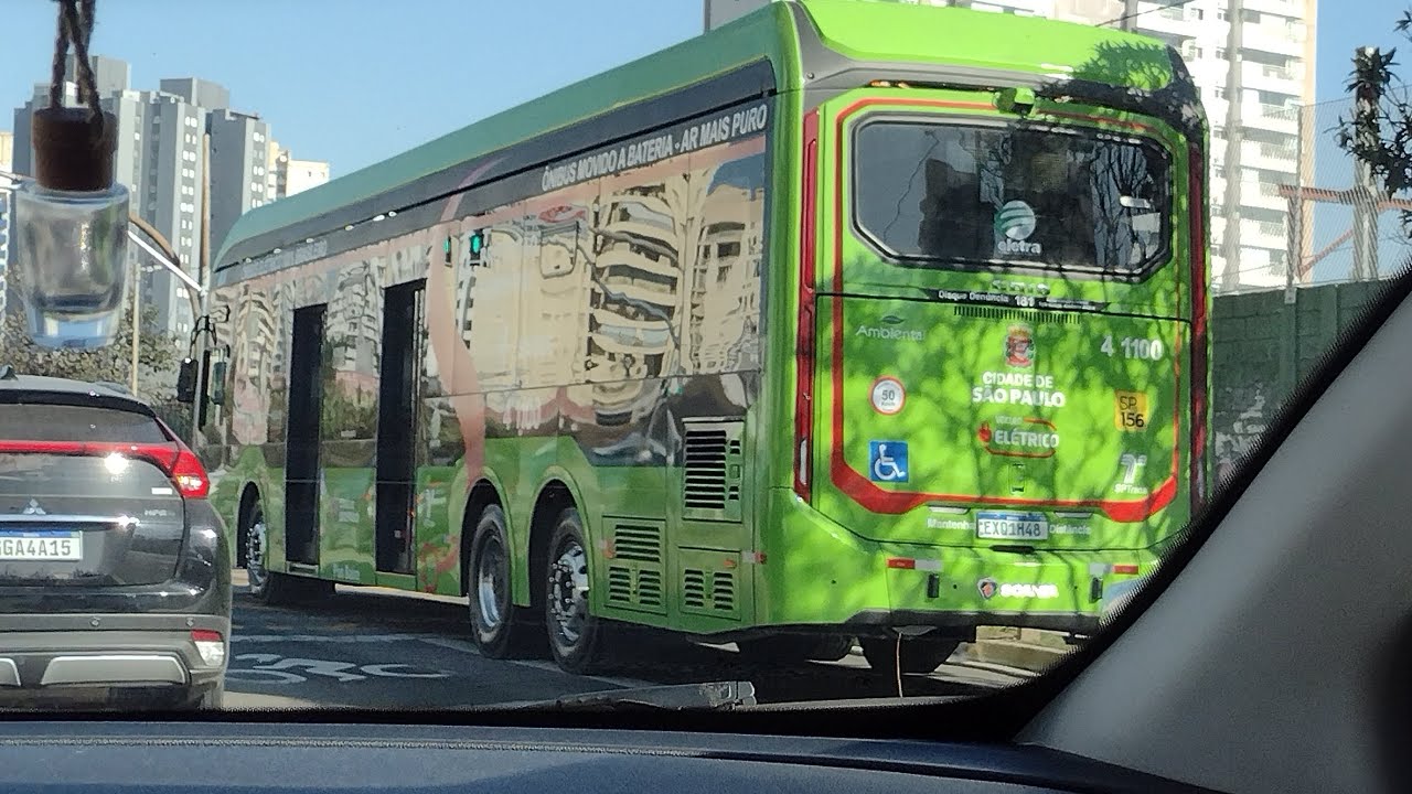 Flagra! - Novo Ônibus elétrico pelas ruas de São Paulo (Brazilian bus ...