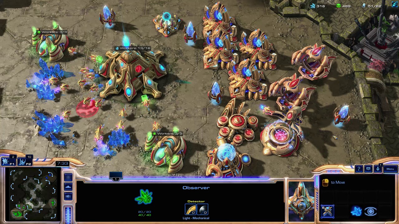 StarCraft II - Carrier And Tempest Rush Attack! - YouTube