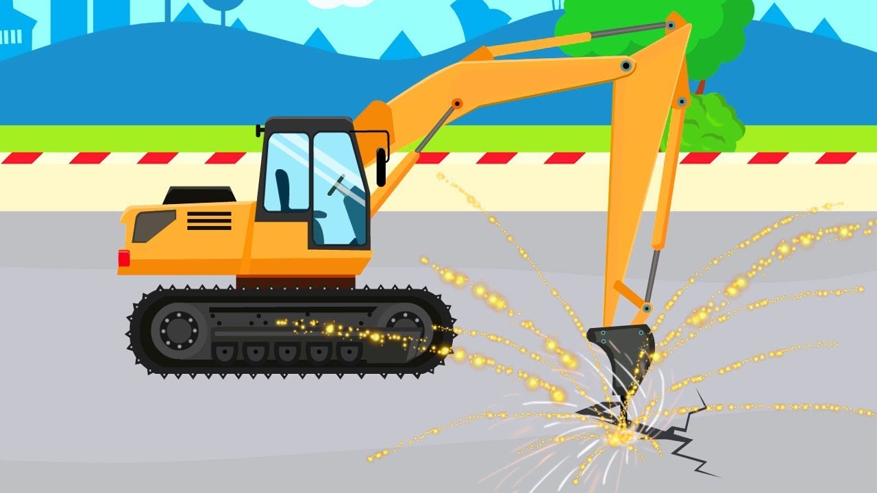 Excavator & Construction Machinery | Mini digger machine with pneumatic ...
