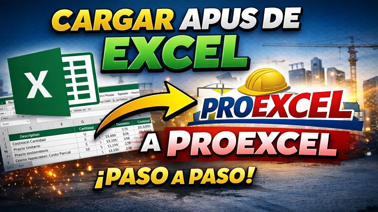 APUS de excel a PROEXCEL 2017 - método 1 - YouTube