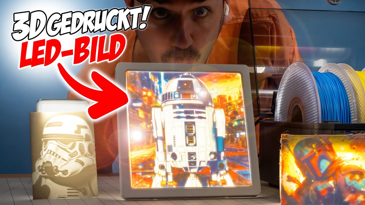 3D Drucker CMYK Lithophane | PERFEKTER LED Rahmen gefunden! - YouTube