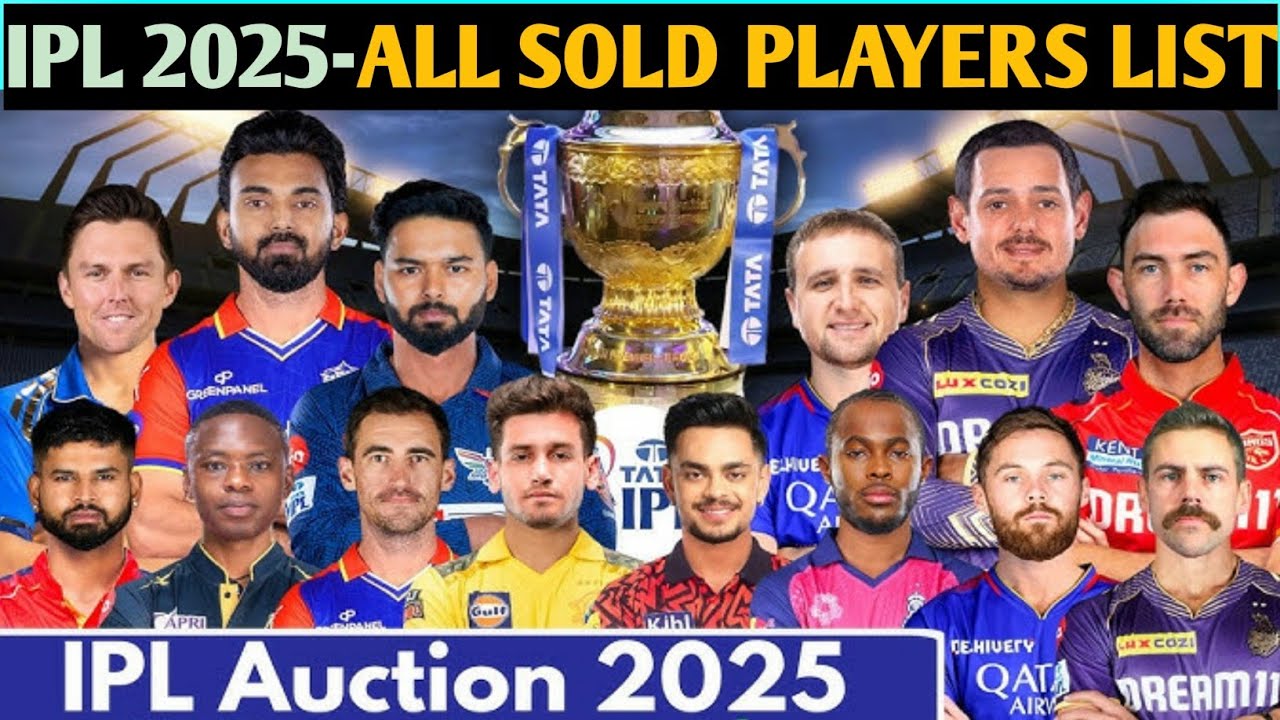 IPL 2025 ALL SOLD PLAYERS LIST|| SOLD PLAYERS LIST FOR IPL 2025||# ...