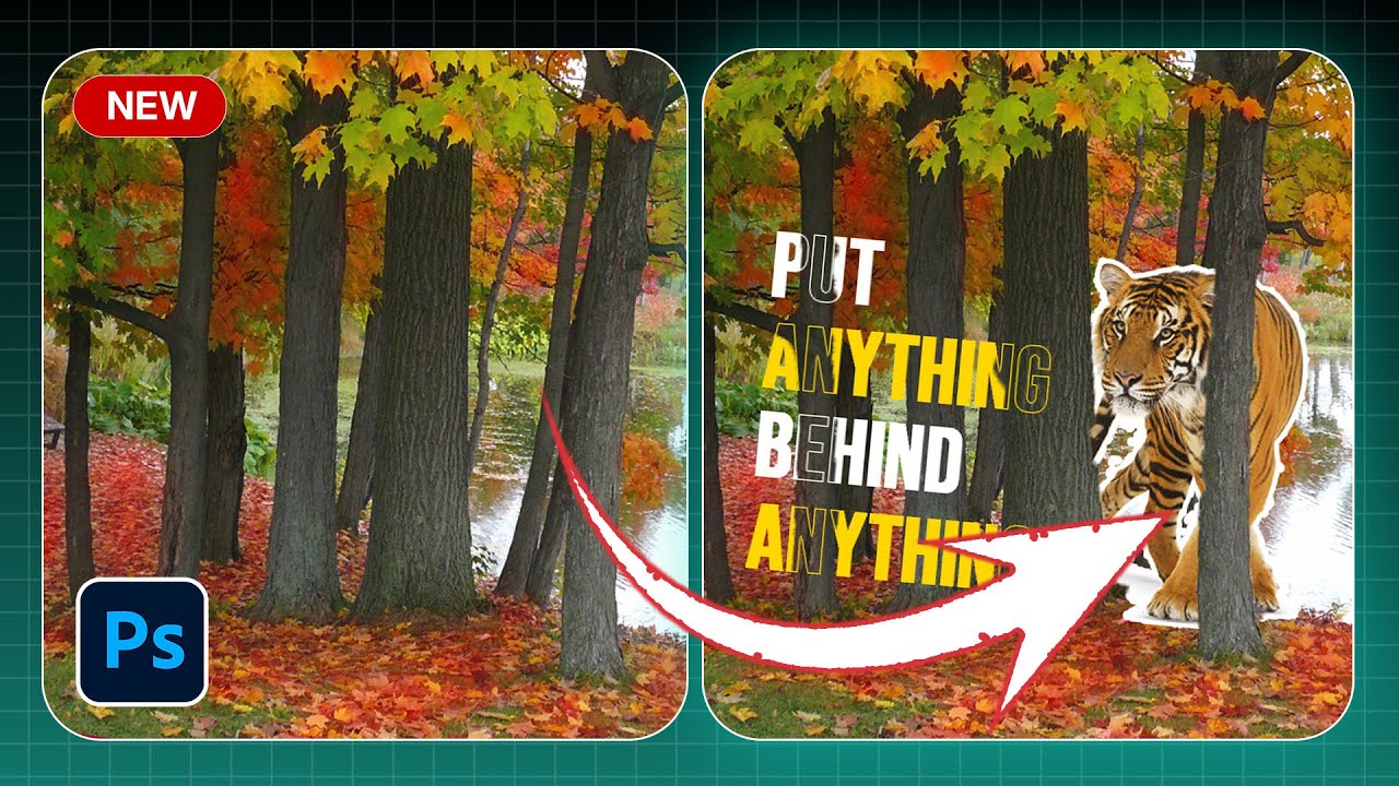 How to Put ANYTHING Behind ANYTHING In Adobe Photoshop - YouTube