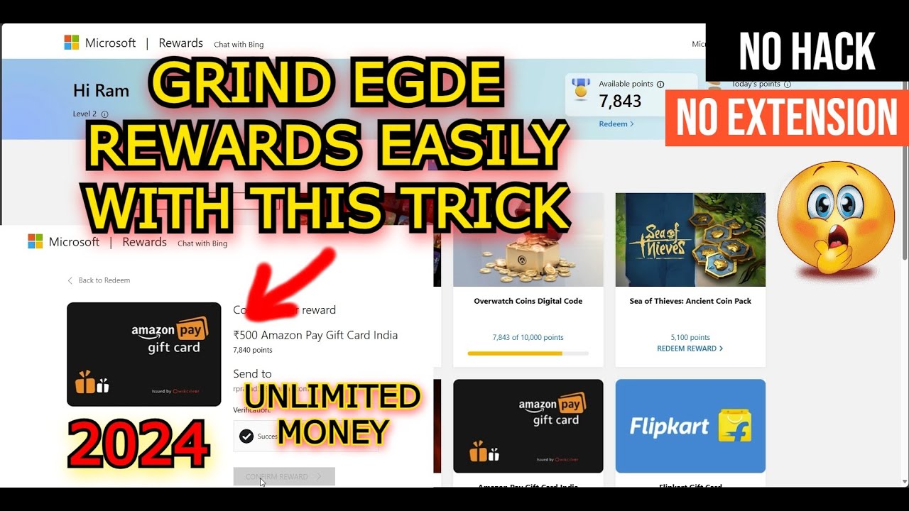 HOW TO EARN UNLIMITED EDGE REWARDS WITHOUT TYPING IN 2024 (100% Working ...