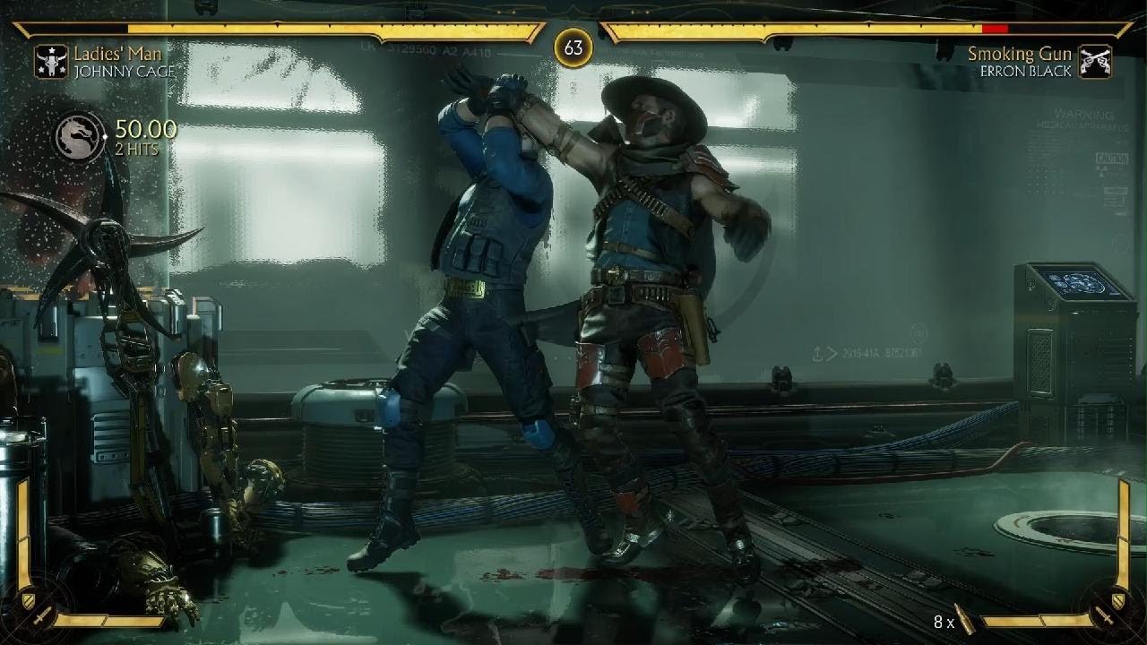 Mortal Kombat 11 Johnny Cage vs Erron White - YouTube