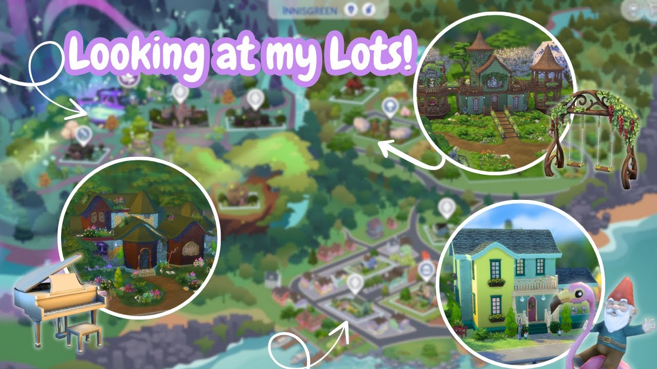 Touring my Official lots in The Sims 4 Enchanted by Nature (Innisgreen ...