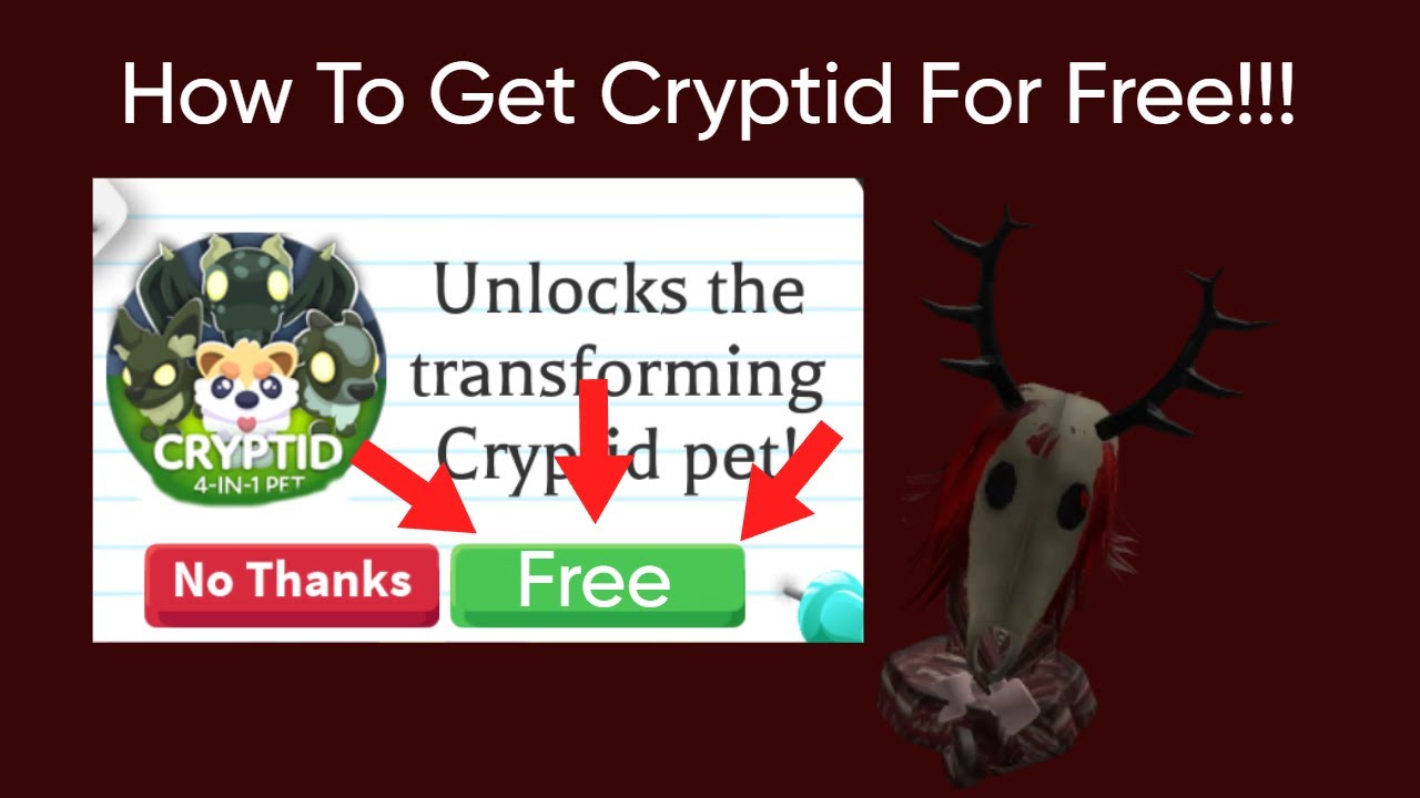 HOW TO GET *NEW* CRYPTID PET FOR FREE #adoptme #adoptmegame - YouTube