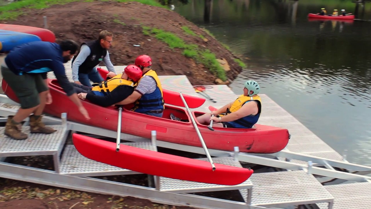 Disability canoe ramp - YouTube