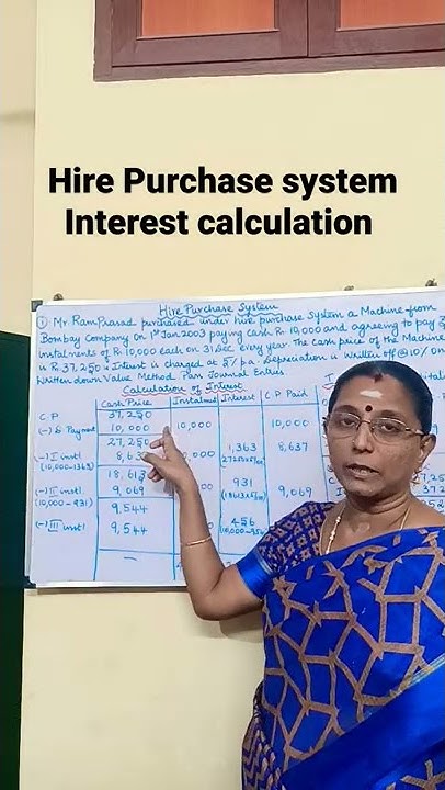 Hire Purchase system interest calculation Ramprasad sum. #accounting #shorts - YouTube