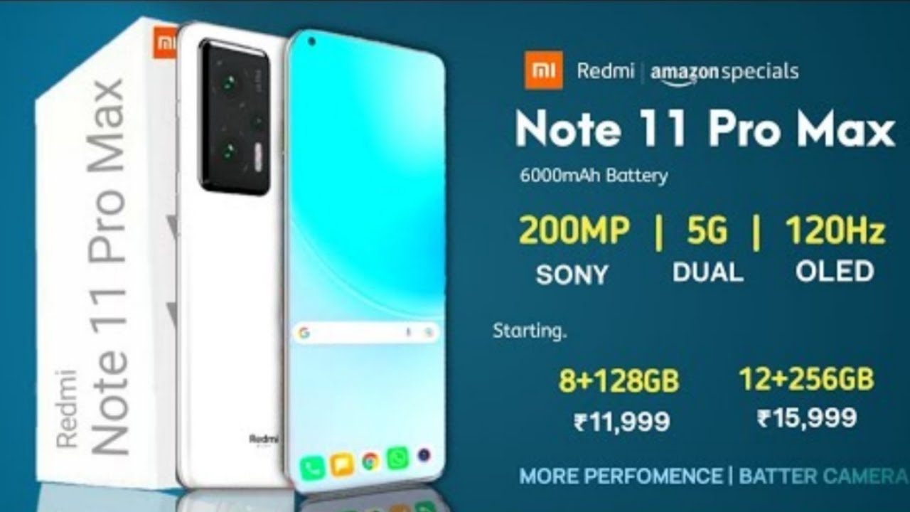 Redmi Note 11 Pro Max 5G , 200MP Sony Cmera, Ultra HD,512GB,12GB RAM ...