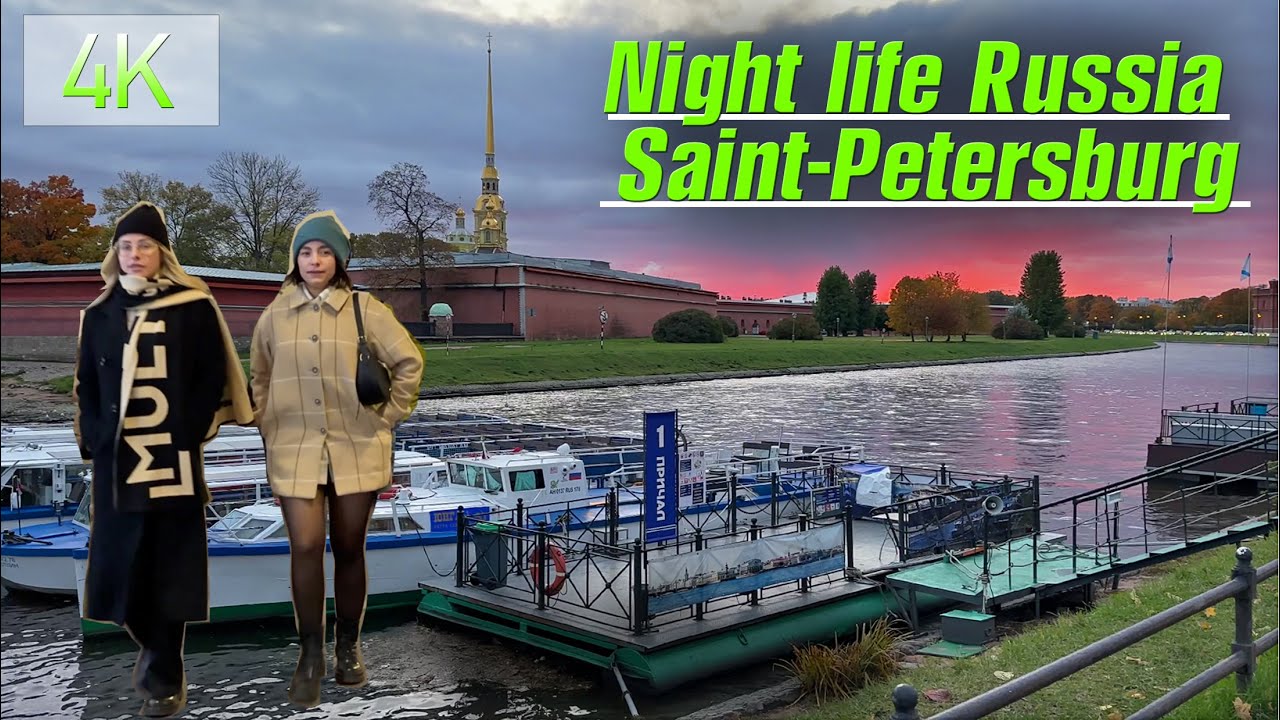 🔥Nightlife in Russia. Natural Russian Girls Beauty.🔥 Walking Evening ...