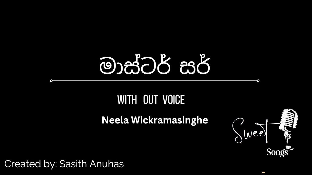Master Sir - Karaoke (Without Voice) - YouTube