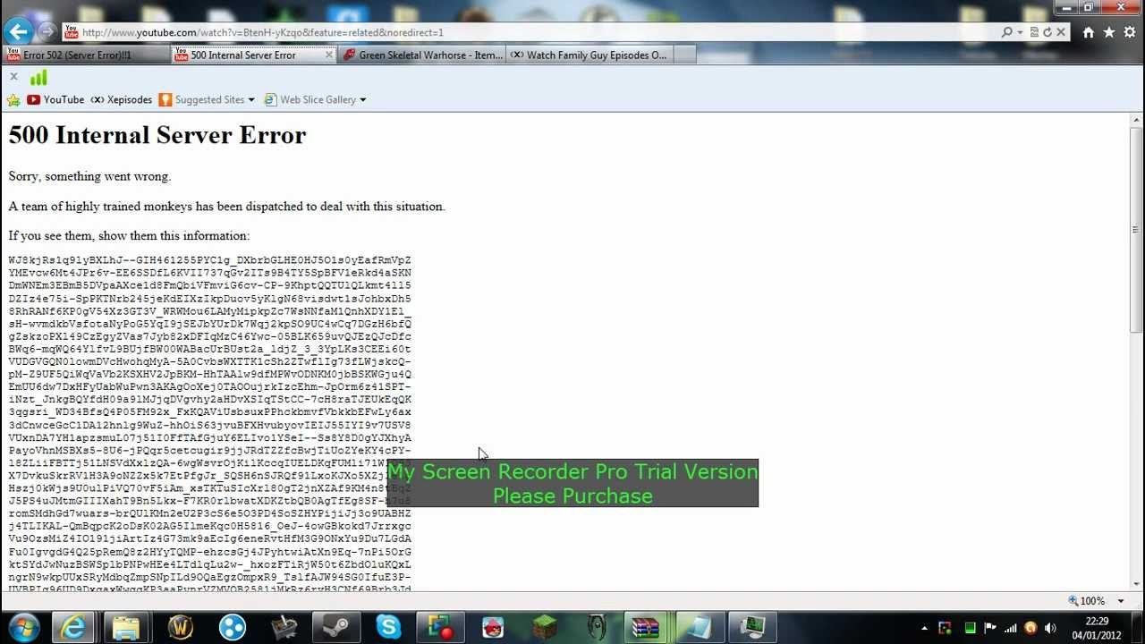 Internet 500 error WTF - YouTube