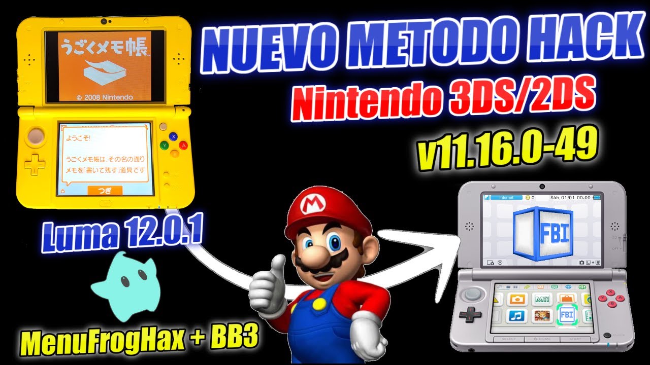 Liberar Nintendo 3DS/2DS Old y New v11.16.0-49 con Nuevo Método ...