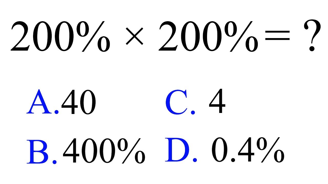 A Tricky Algebra Question with Percent | SAT Problems - YouTube