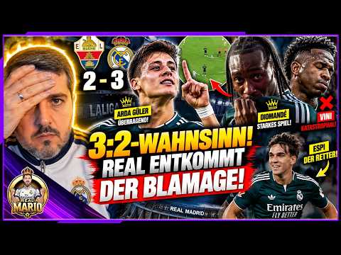 🚨 3:2-WAHNSINN‼️🤯 REAL ENTKOMMT DER BLAMAGE |💎 ARDA & DIOMANDÉ ÜBERRAGEND🔥 | ⛔ VINI KATASTROPHAL‼️