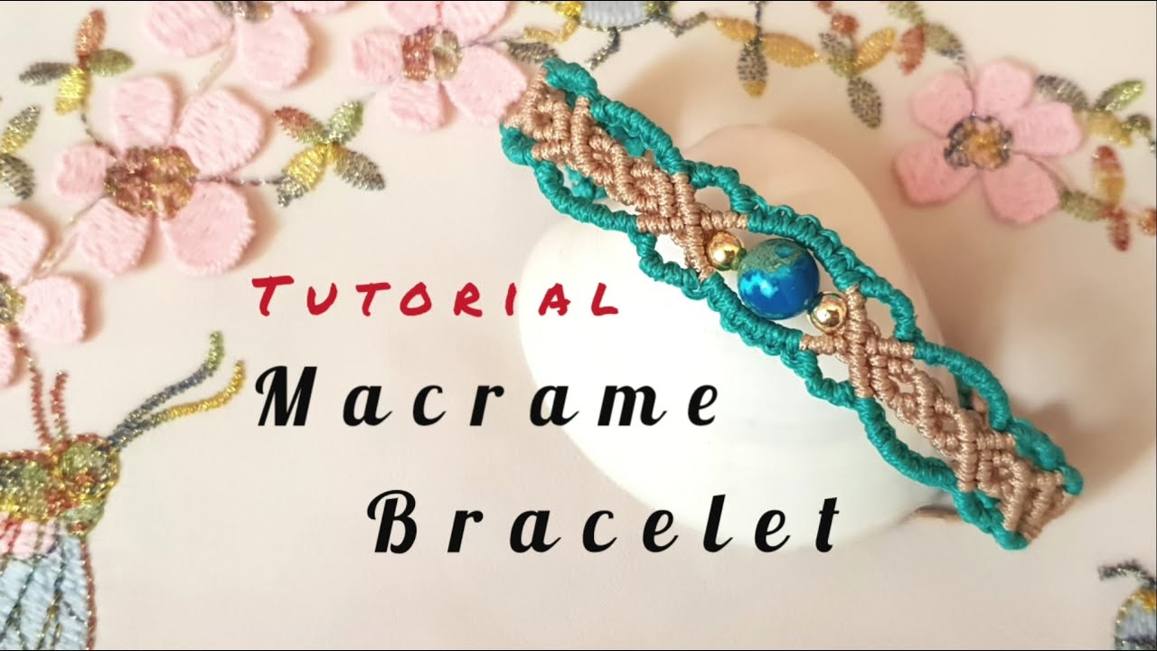 How to make macrame bracelet with beads/macrame tutorial/ βραχιόλι ...