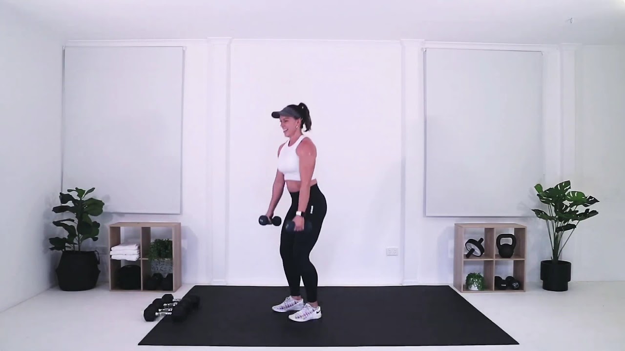 Narrow Stance Squat to Front Raise - YouTube