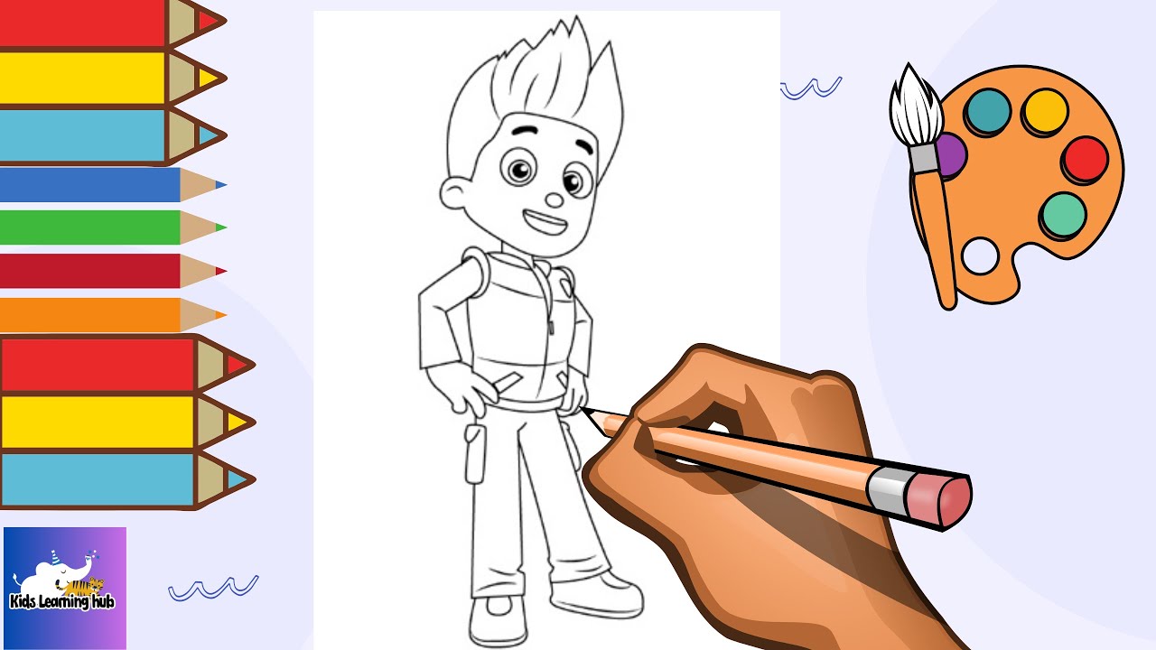 cartoon How to Draw Ryder PAW Patrol l /Easy Drawing/Learn to Draw # ...