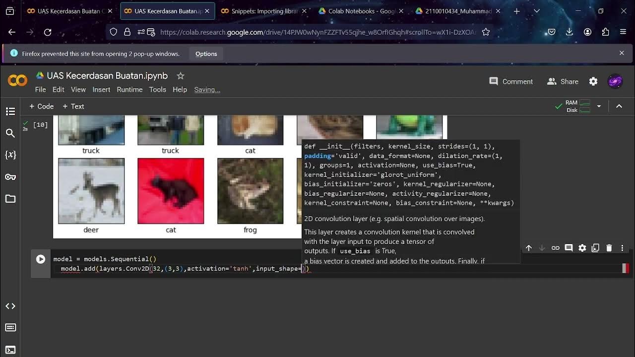 Artificial Intellegence algoritma CNN Klasifikasi dengan tool Google Colab - YouTube