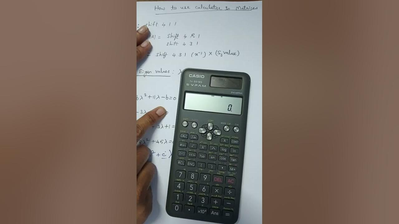 How to use Calculator in Matrices - YouTube