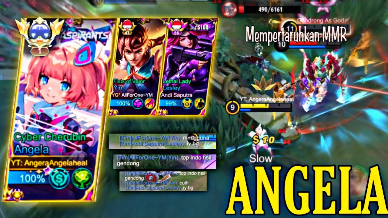 FOCUS AND WITHOUT MUCH TALK ! Mobile Legends | ANGELA TOP 1 GLOBAL ...