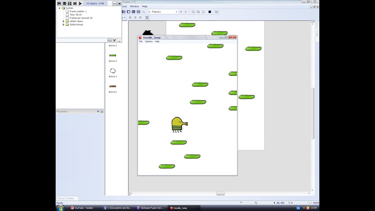 Как сделать Doodle Jump в Clickteam Fusion 2.5 - YouTube