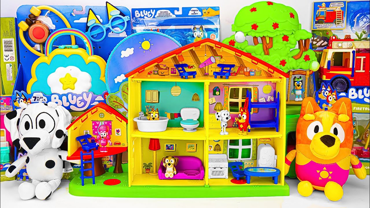 Bluey Toy Collection Unboxing Review ASMR 🐾 Bluey Ultimate House ...