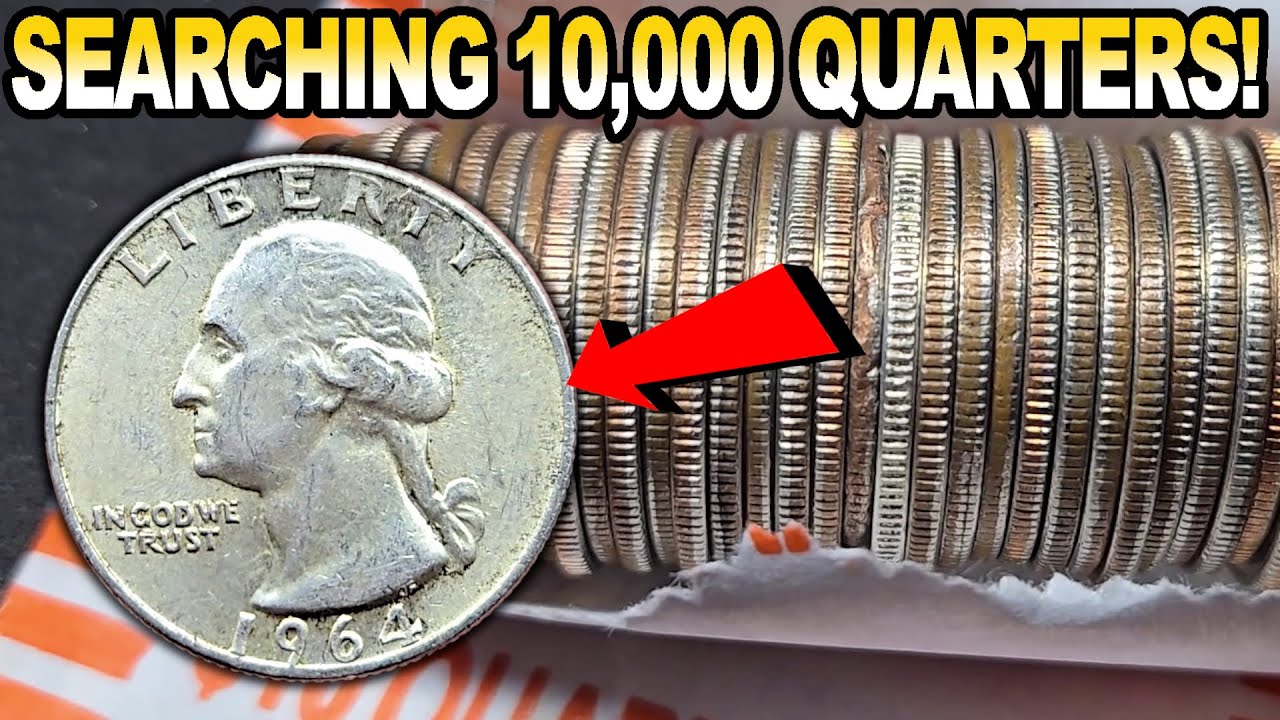 10,000 QUARTERS SEARCHED!!! - (COIN ROLL HUNTING) - YouTube
