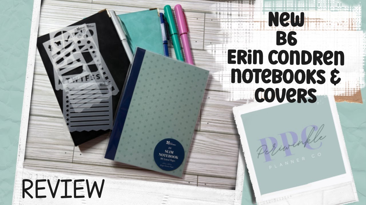 NEW B6 Erin Condren Notebook | Covers, Stencils & more - YouTube