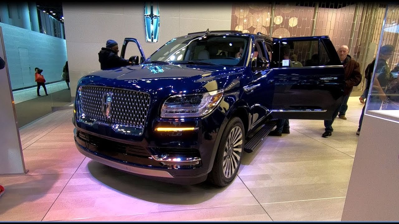 Lincoln Navigator L mega luxury SUV us car blue colour walkaround and ...