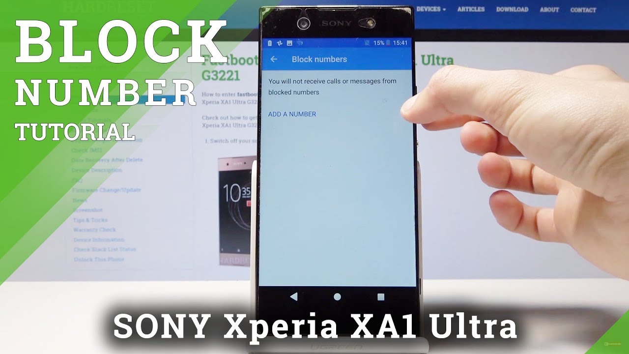 How to Block a Number in Sony Xperia XA1 Ultra - Create Blacklist - YouTube