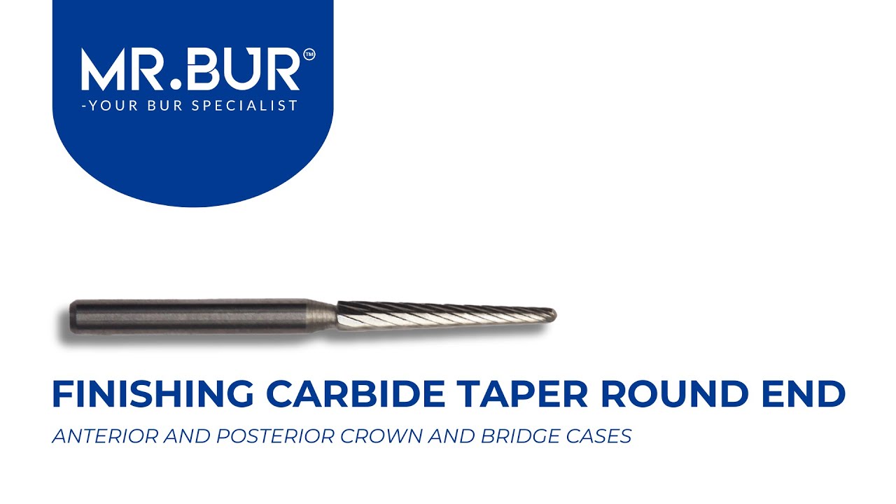Finishing Carbide Series Taper Round End Carbide Bur FG | MR.BUR - YouTube