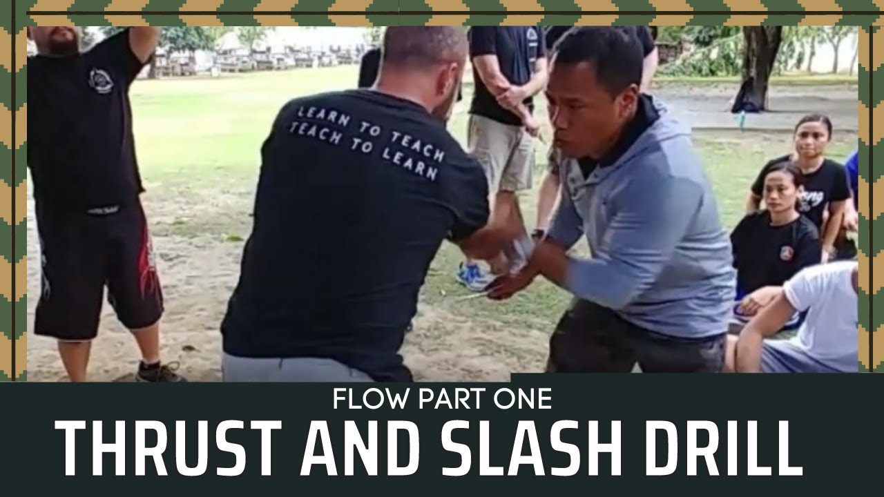 13.1 Learn Thrust & Slash Drill with Tuhon Apolo | Filipino Martial Arts Flow Part 1 - YouTube
