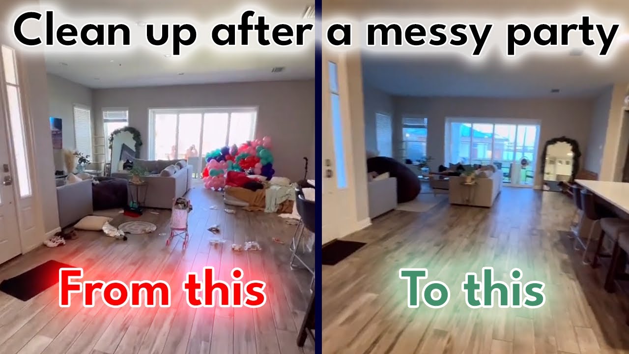 This Is How I Clean Up After a Party in Less Than Five Minutes! - YouTube