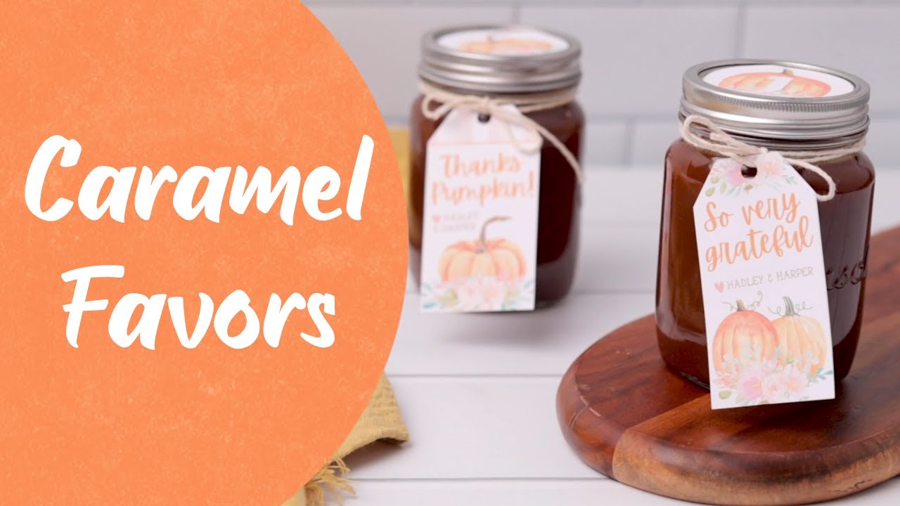 DIY Fall Party Favor with Caramel Dip - YouTube