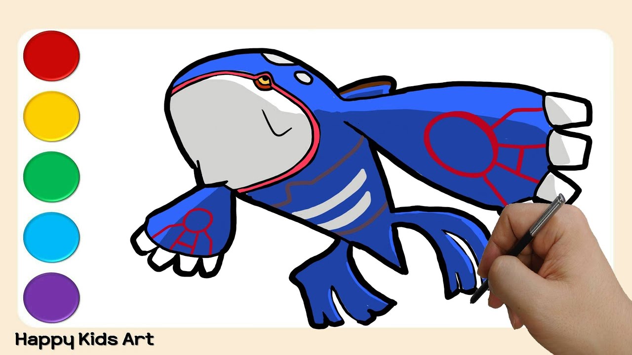 Drawing Legend Pokemon Kyogre From Pokemon Sapphire (ORAS)|포켓몬스터 사파이어 ...