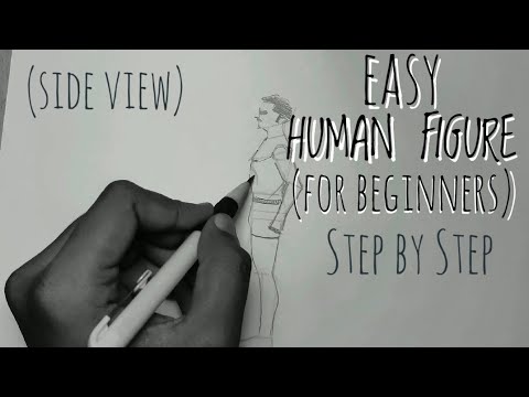 Easy Figure Drawing (step by step) for beginners (side view) - YouTube