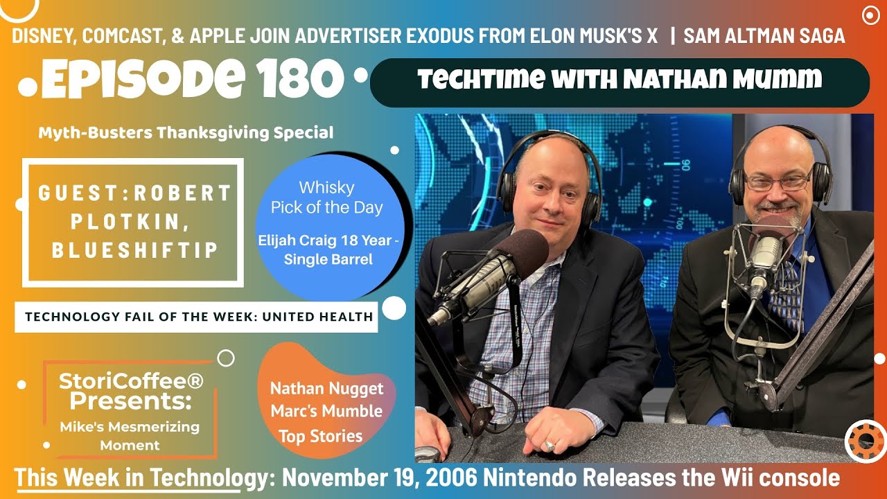 TechTime-180: Sam Altman Saga, Elon Musk's X, & Guest Robert Plotkin MythBusting | Airdate: 11 ...