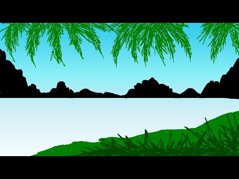 Seascape painting | Beach Painting in Microsoft Paint - YouTube