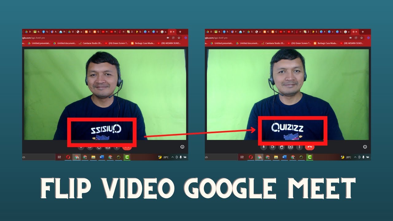CARA FLIP VIDEO DI GOOGLE MEET - YouTube