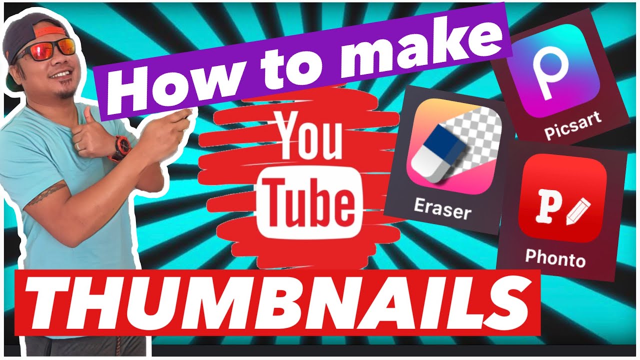 HOW TO MAKE YOUTUBE THUMBNAILS | USING 3 MOBILE APPS ONLY|Picsart ...