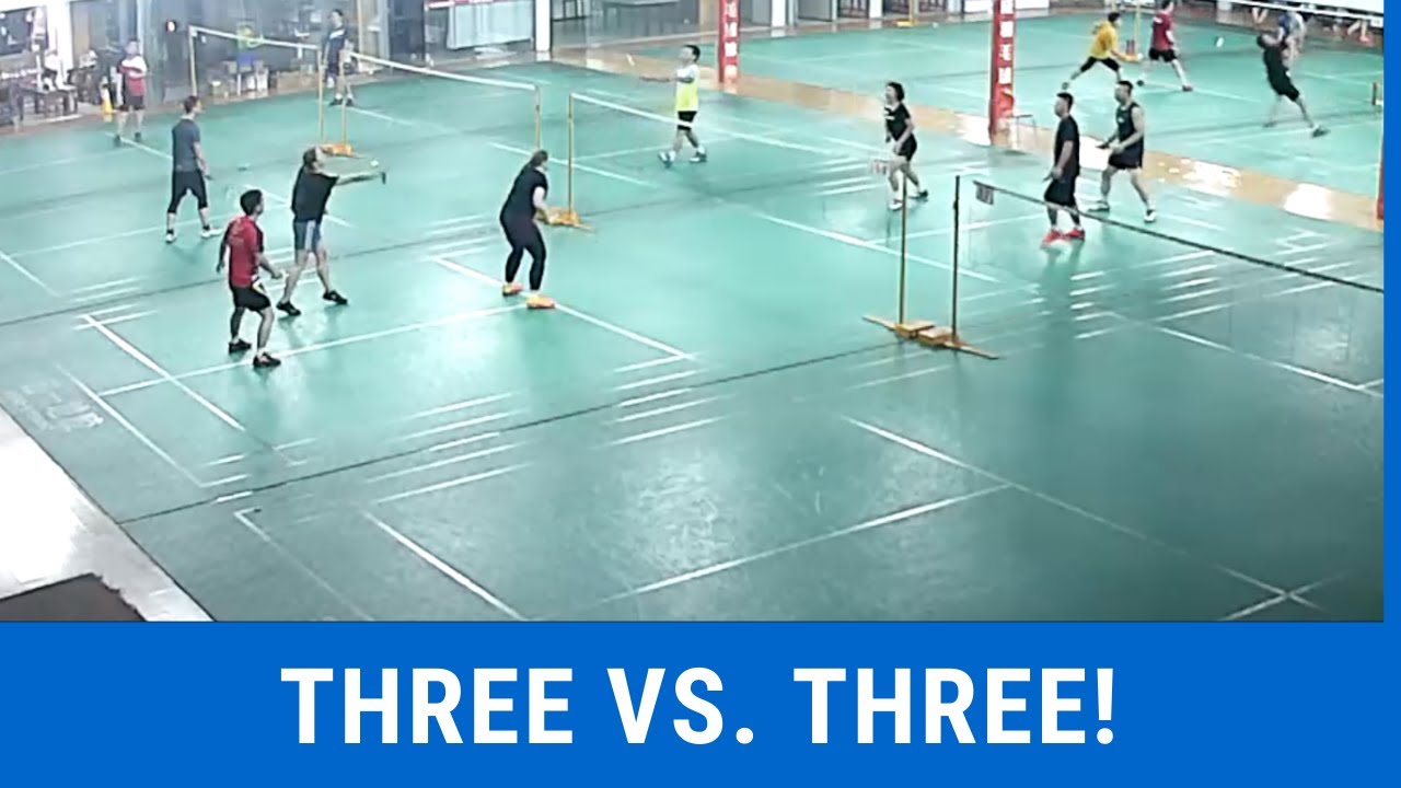 Trying 3 vs 3 Badminton (Too Many People on the Court!)🤬🤬 - YouTube