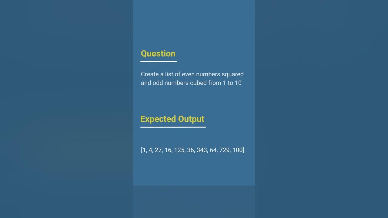 Python Interview Questions List Comprehension Video 8 #tjpython #python #tutorjoes - YouTube