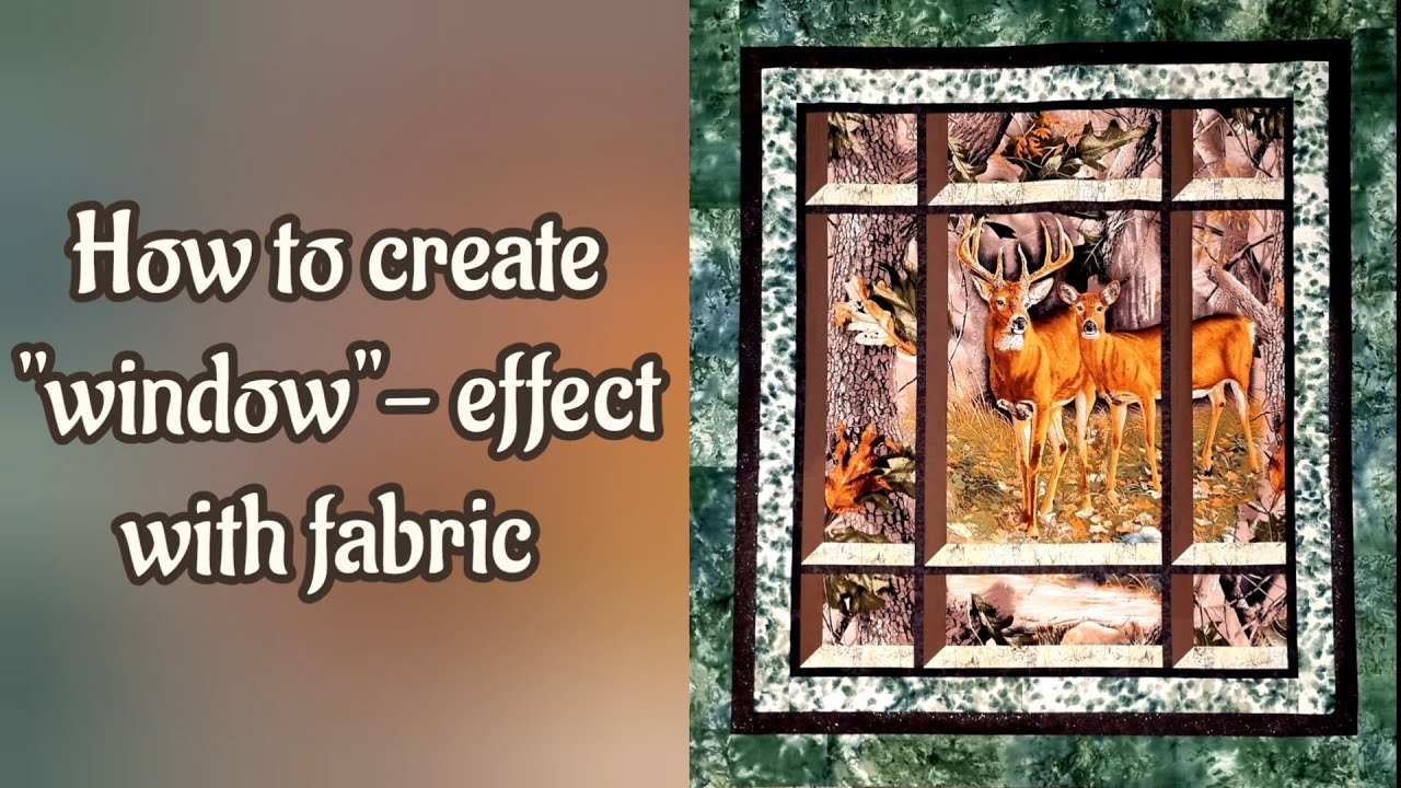How to create WINDOW-EFFECT with fabric/ATTIC WINDOW Quilt top no ...