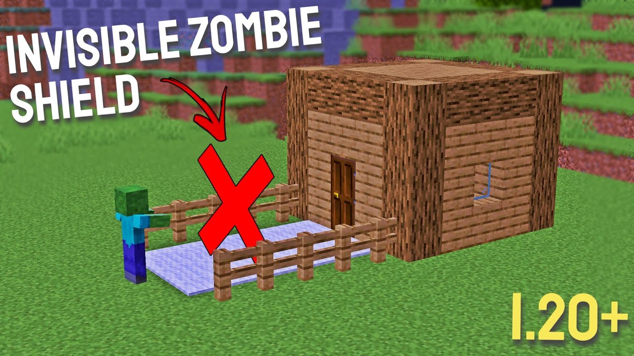 100% WORKING Invisible Zombie Shield in Minecraft 1.20+.... - YouTube